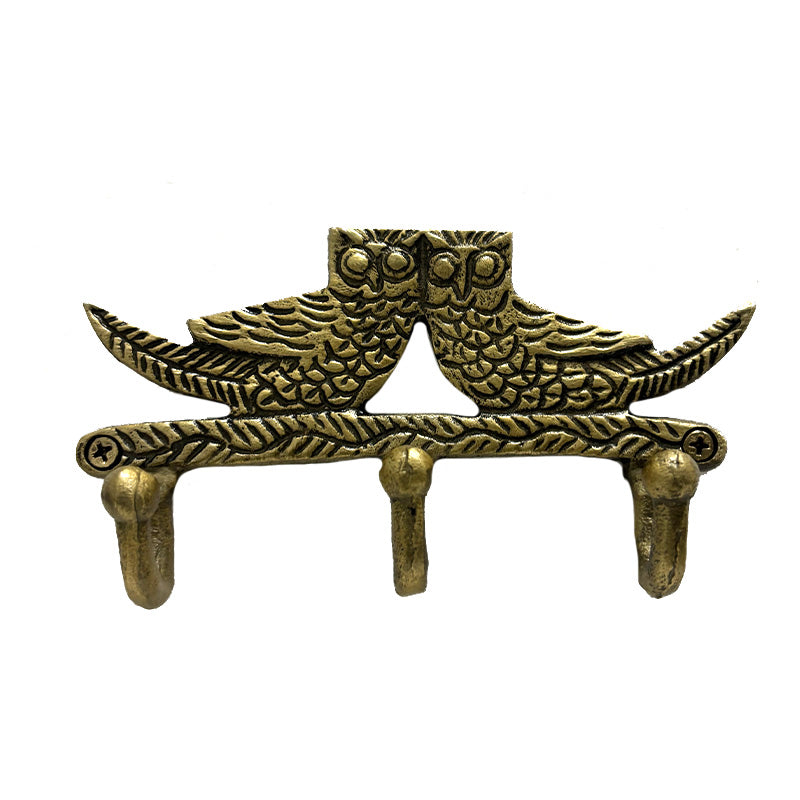 Owl Triple Wall Hook Brass Finish – Walton Wood Farm