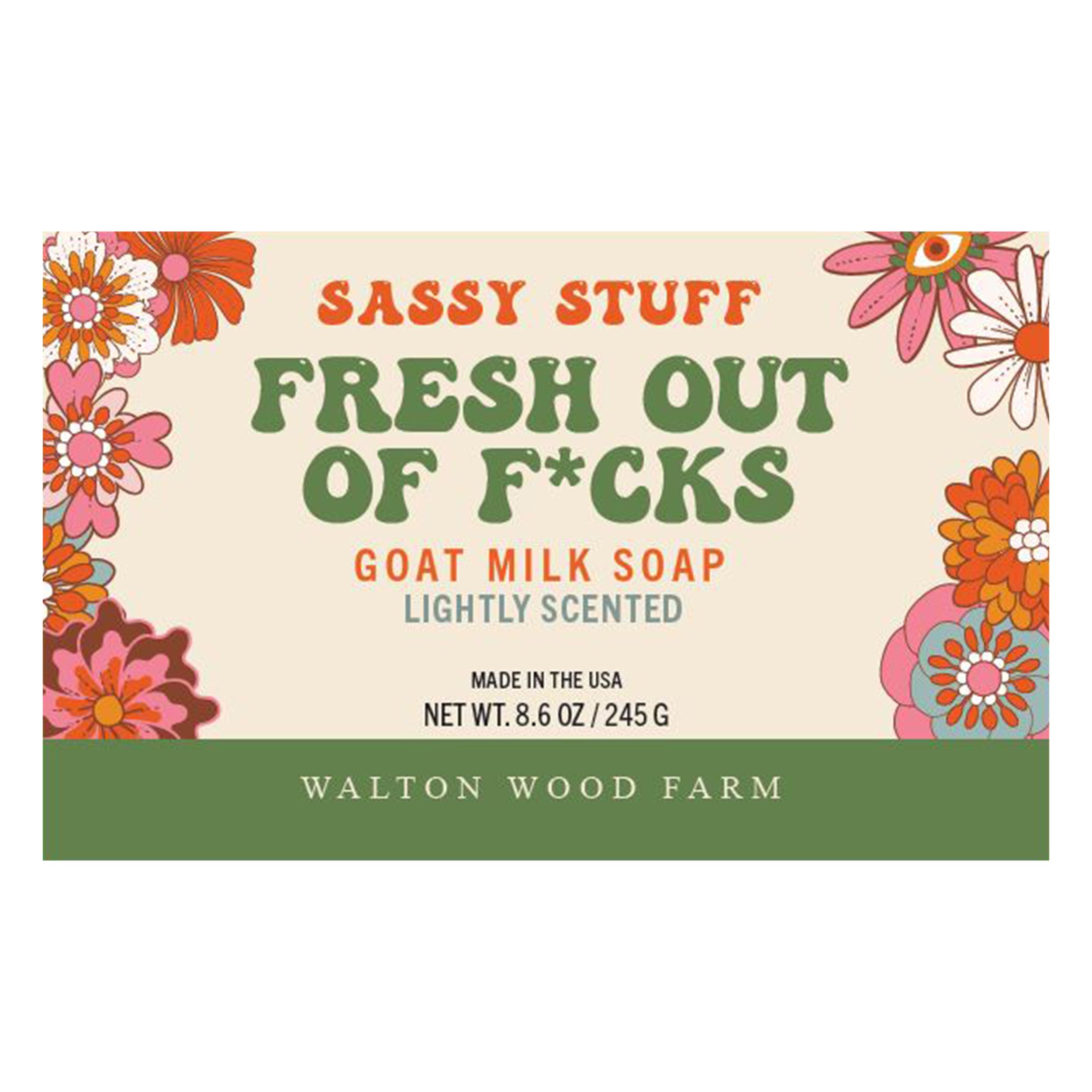 Fresh Out of F*cks Goat Milk Bar Soap 8.6oz – Walton Wood Farm